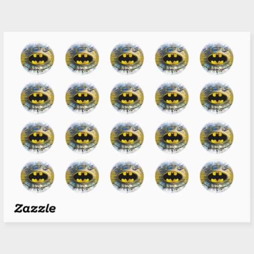 Batman Decorated Logo Classic Round Sticker | Zazzle