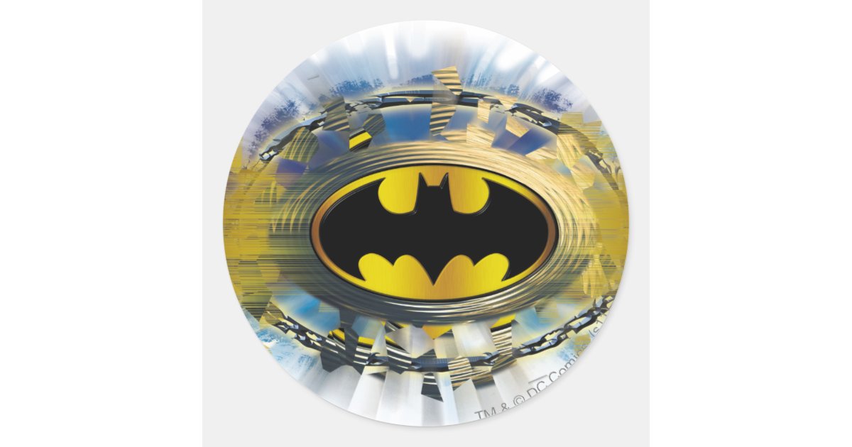 Batman Decorated Logo Classic Round Sticker | Zazzle
