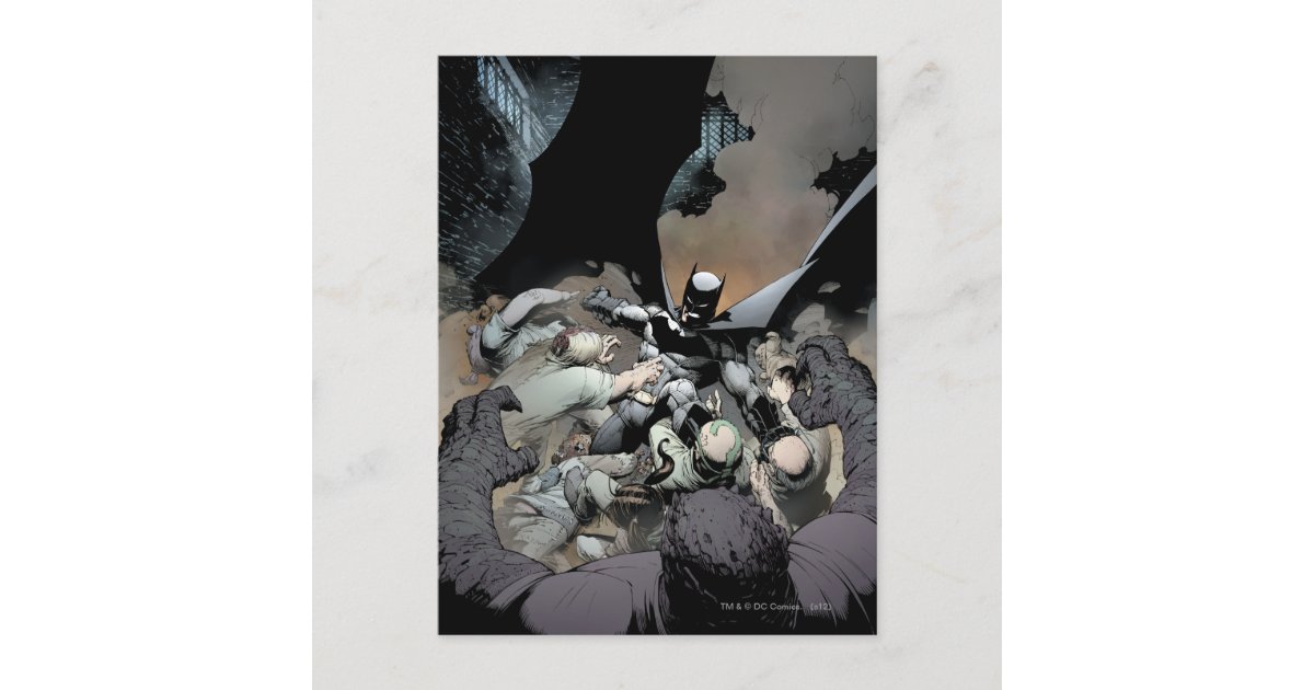 Batman Fighting Arch Enemies Postcard | Zazzle