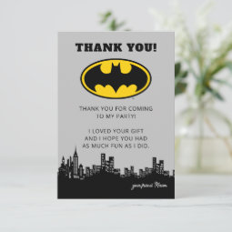 Batman Gotham City | Birthday Thank You | Zazzle