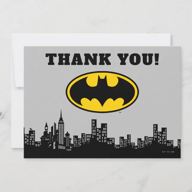 Batman Gotham City | Birthday Thank You | Zazzle