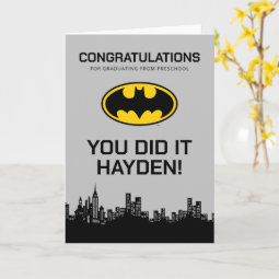 Batman - Gotham City | Preschool Graduation Card | Zazzle