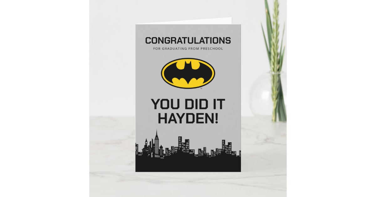 Batman - Gotham City | Preschool Graduation Card | Zazzle