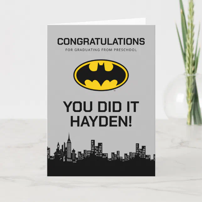 Batman - Gotham City | Preschool Graduation Card | Zazzle
