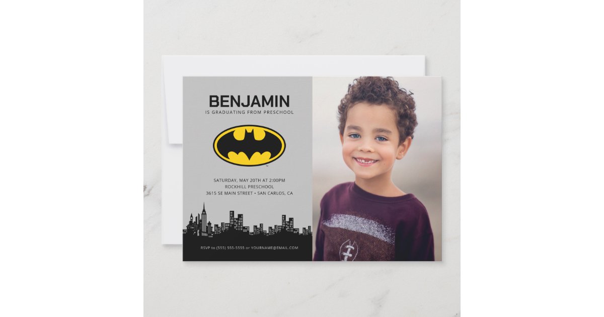 Batman - Gotham City | Preschool Graduation Invitation | Zazzle