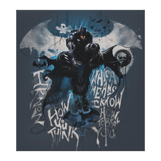 Batman Graffiti Graphic - I Know How You Think Canvas Print | Zazzle.com