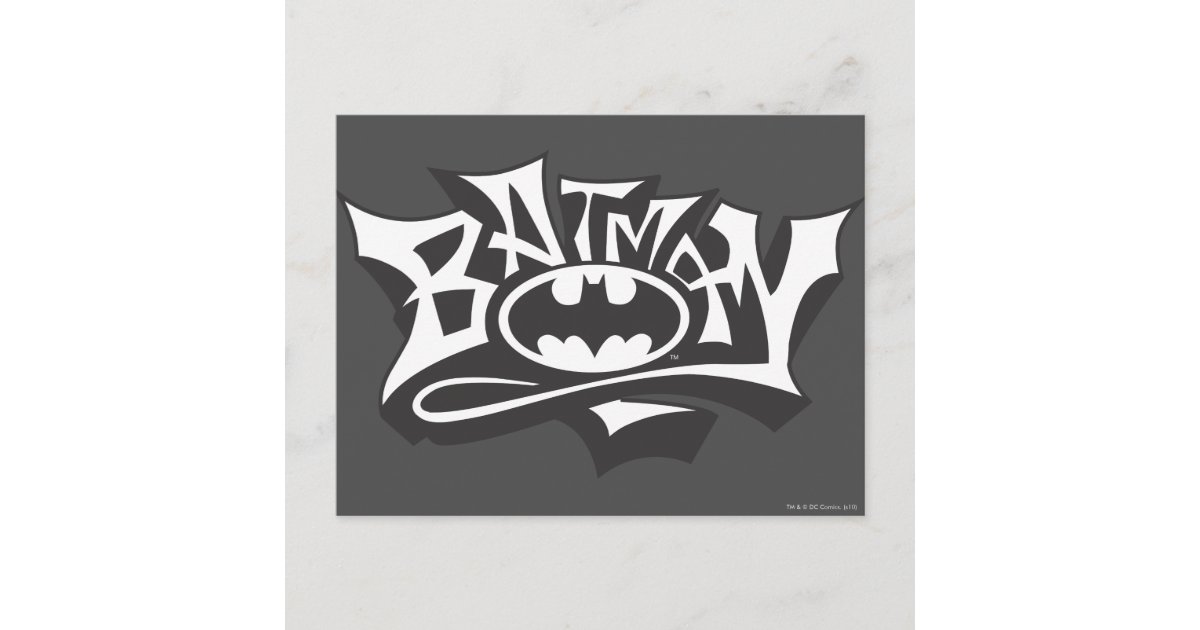 Batman | Graffiti Name Logo Postcard | Zazzle