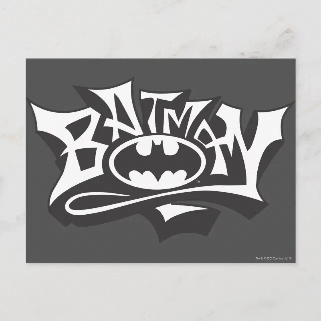 Batman | Graffiti Name Logo Postcard | Zazzle