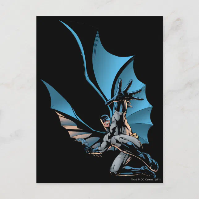 Batman hand in foreground postcard | Zazzle