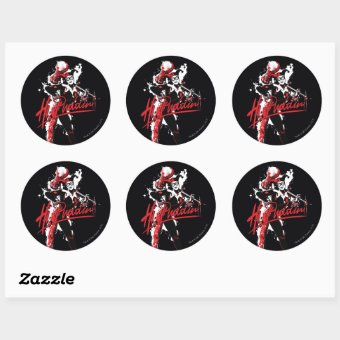 Batman | Harley Quinn "Hi Puddin'" Ink Art Classic Round Sticker | Zazzle