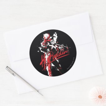 Batman | Harley Quinn "Hi Puddin'" Ink Art Classic Round Sticker | Zazzle