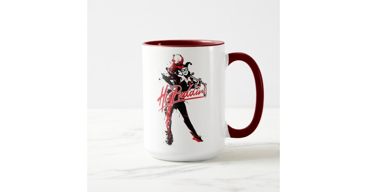 Batman | Harley Quinn "Hi Puddin'" Ink Art Mug | Zazzle
