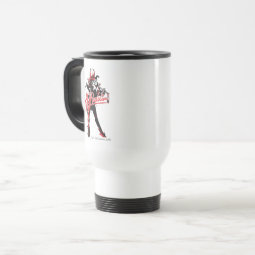 Batman | Harley Quinn "Hi Puddin'" Ink Art Travel Mug | Zazzle