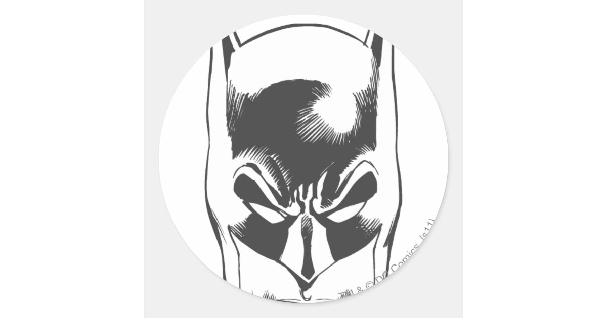 Batman Head Classic Round Sticker | Zazzle
