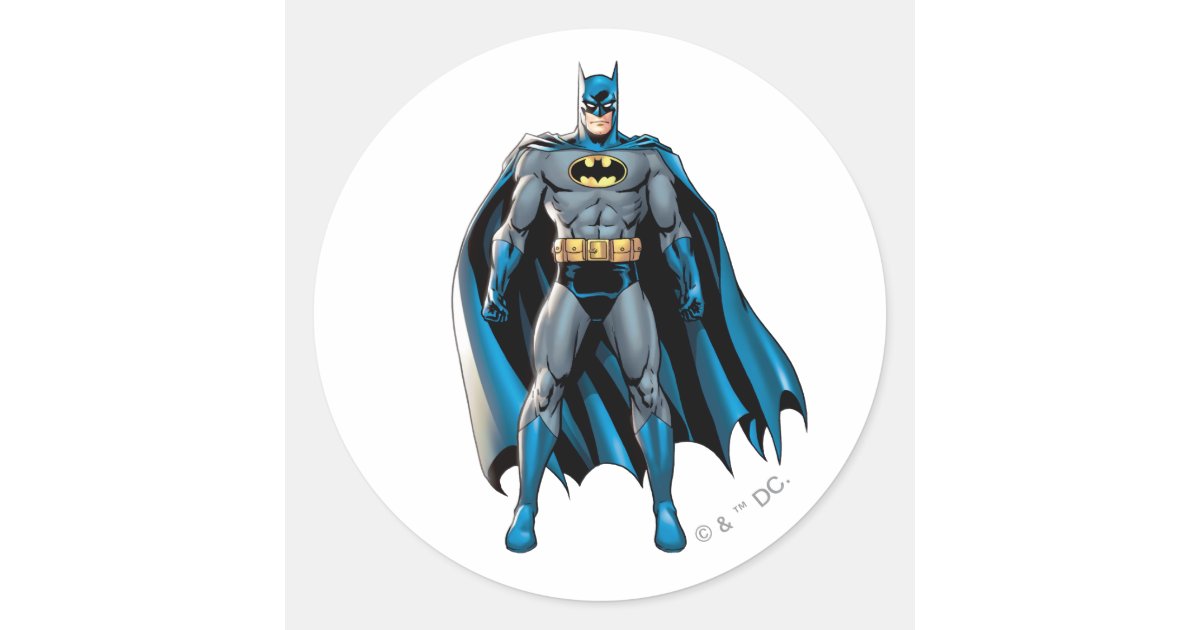 Batman Heroic Stance Classic Round Sticker | Zazzle