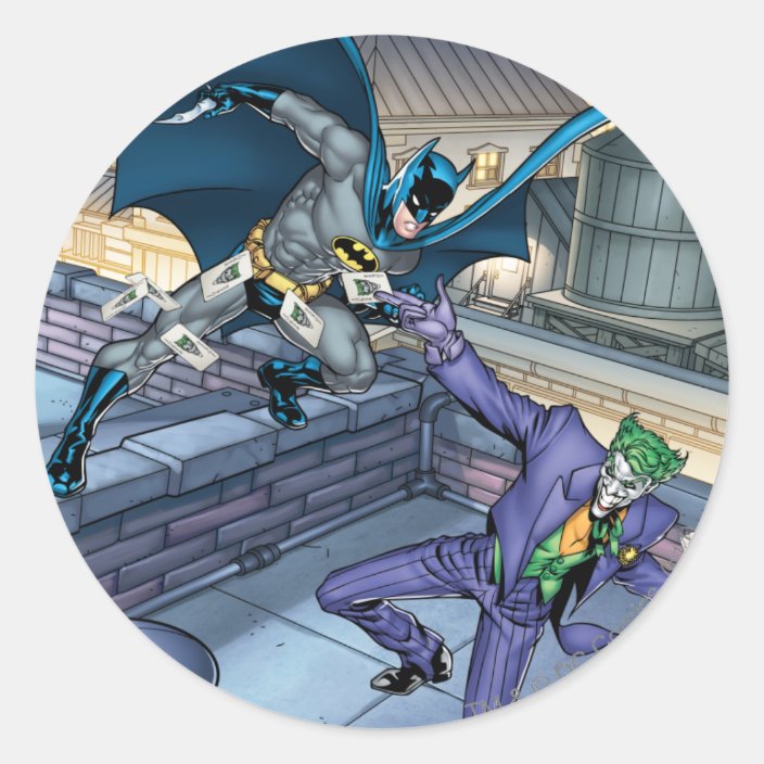 Batman & Joker - Battle Classic Round Sticker | Zazzle.com