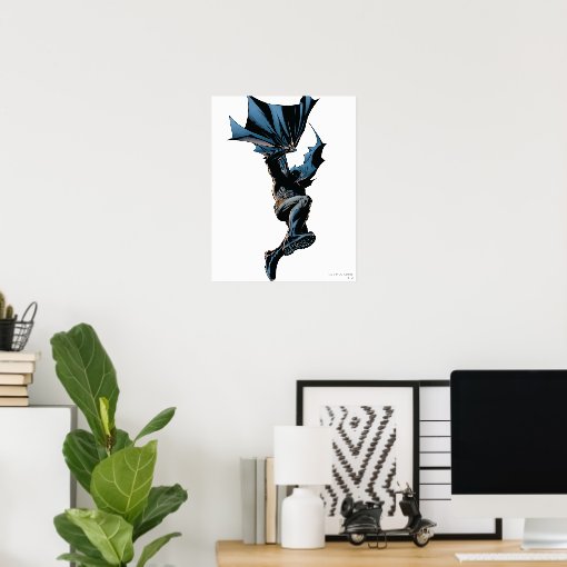 Batman Jumping Down Action Shot Poster | Zazzle