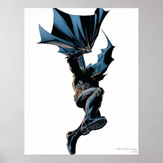 Batman Jumping Down Action Shot Poster | Zazzle.com