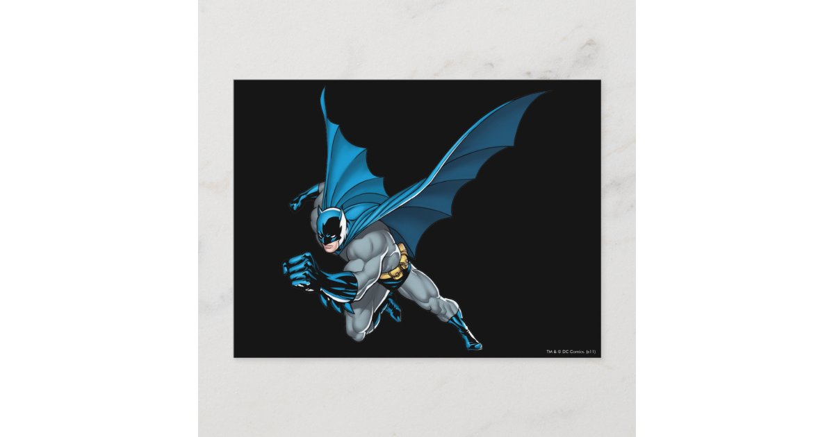 Batman Leaps - Arm Forward Postcard | Zazzle