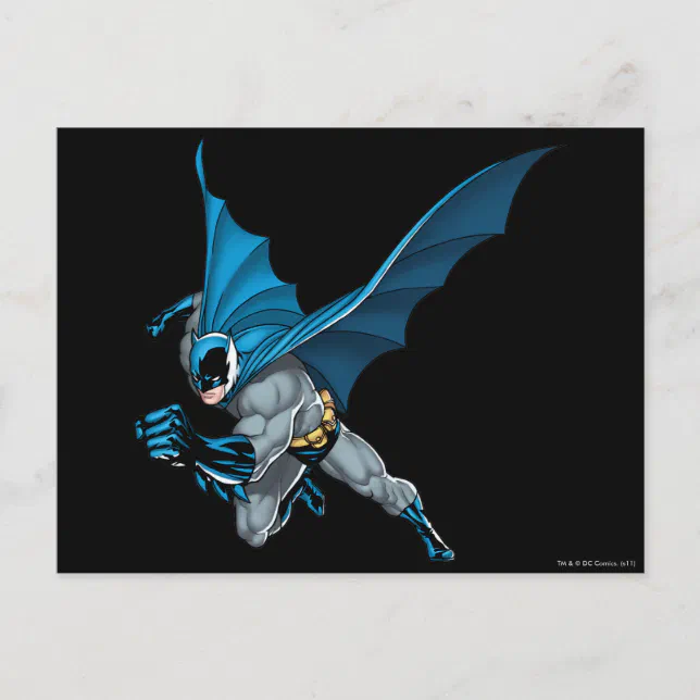 Batman Leaps - Arm Forward Postcard | Zazzle