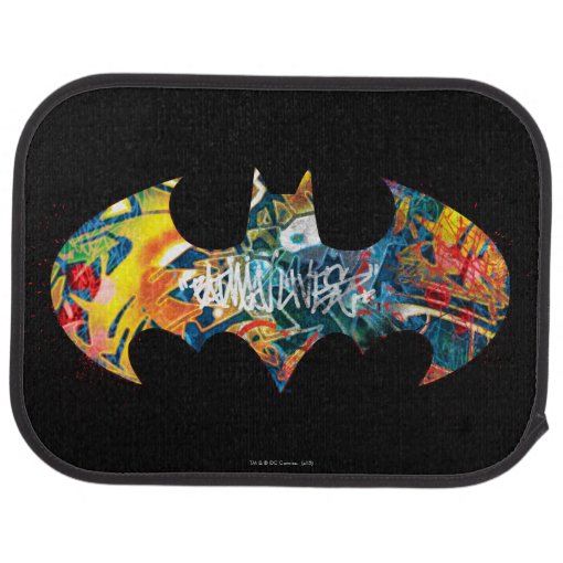 Batman Logo Neon/80s Graffiti Car Mat | Zazzle