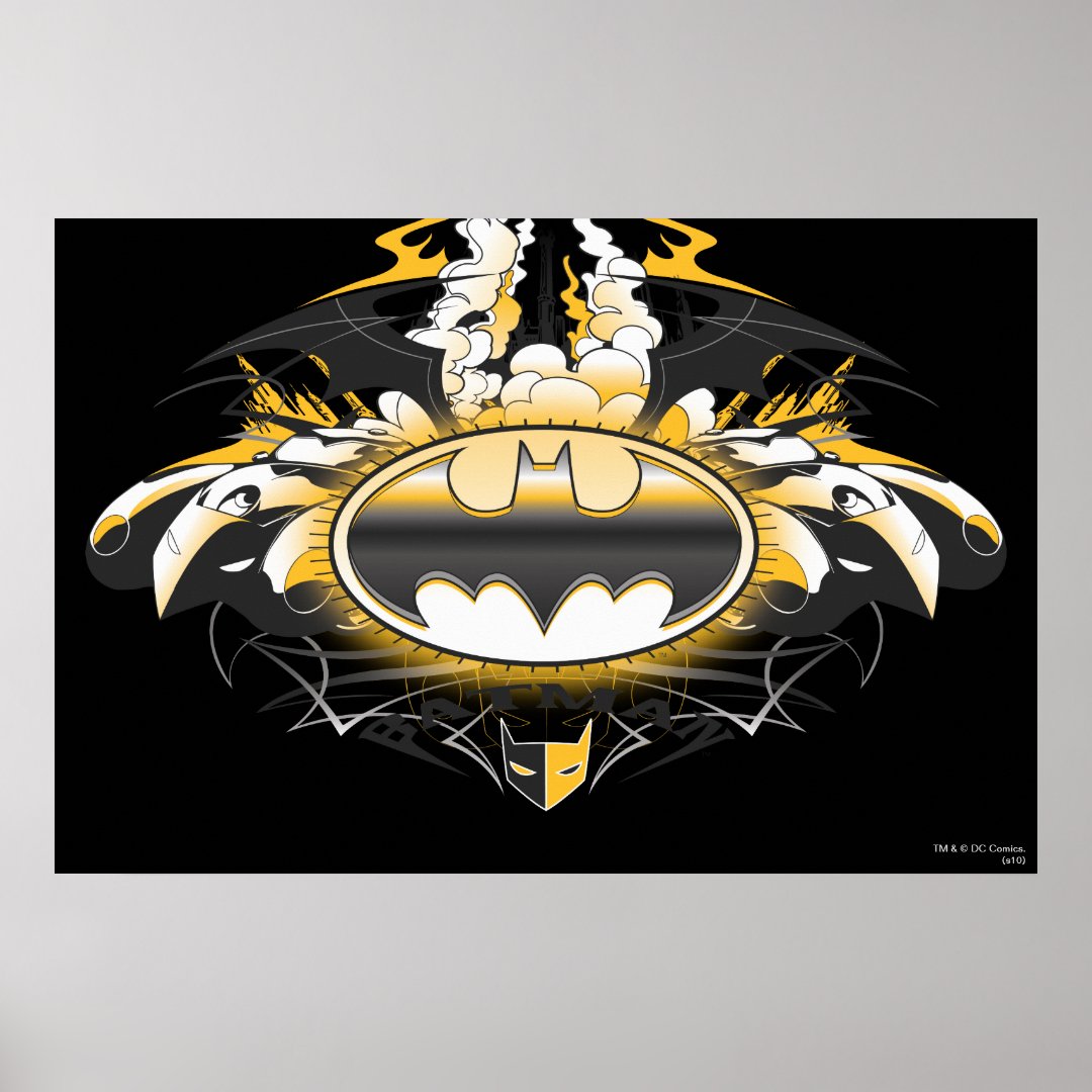 Batman Logo with Cars Poster | Zazzle