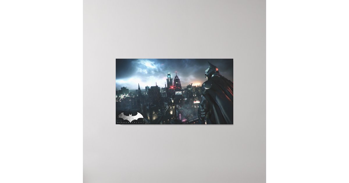 Batman Looking Over City Canvas Print | Zazzle