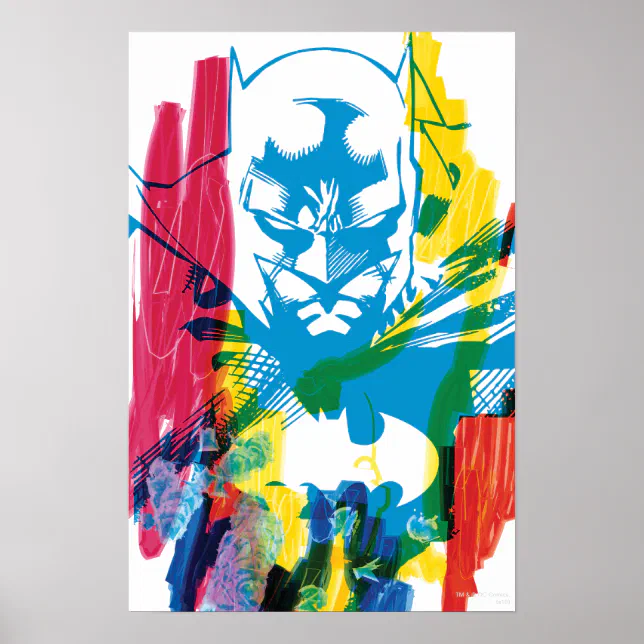 Batman Neon Marker Collage Poster | Zazzle