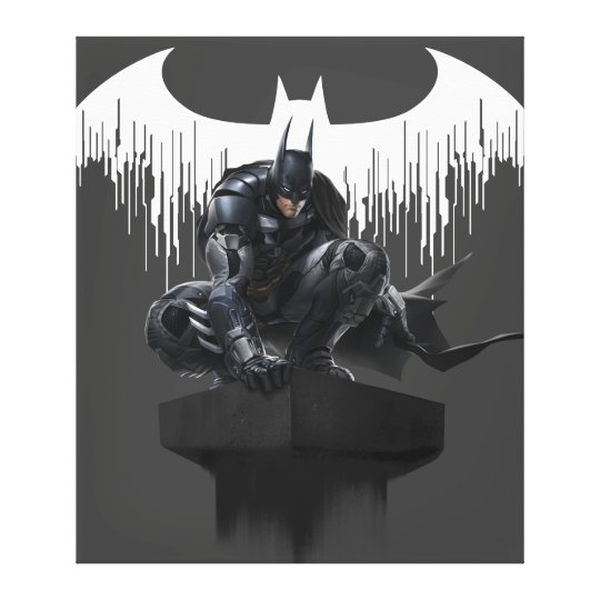 Batman Perched on a Pillar Canvas Print | Zazzle.com