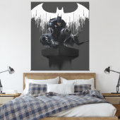 Batman Perched on a Pillar Canvas Print | Zazzle