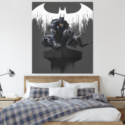 Batman Perched on a Pillar Canvas Print | Zazzle