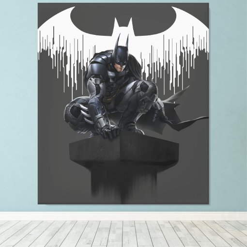 Batman Perched on a Pillar Canvas Print | Zazzle