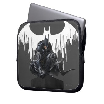 Batman Perched on a Pillar Laptop Sleeve | Zazzle
