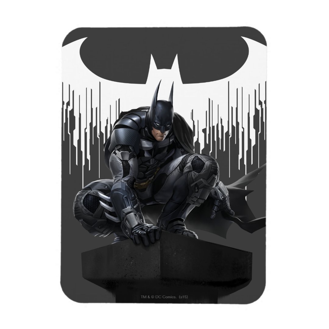 Batman Perched on a Pillar Magnet | Zazzle