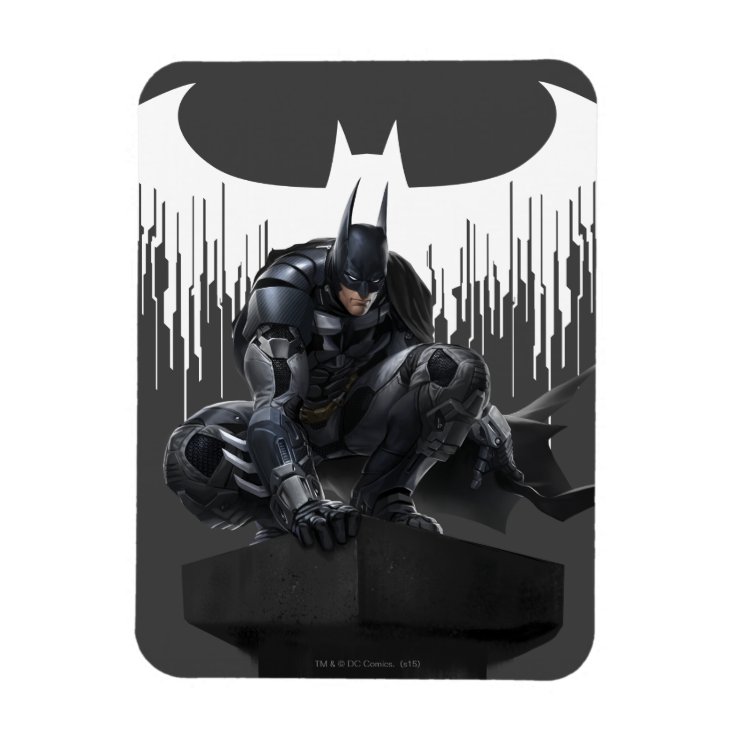 Batman Perched on a Pillar Magnet | Zazzle