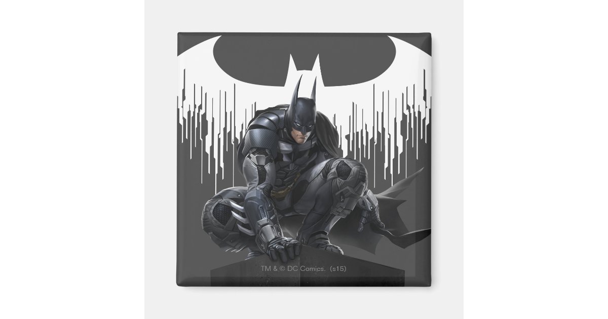 Batman Perched on a Pillar Magnet | Zazzle