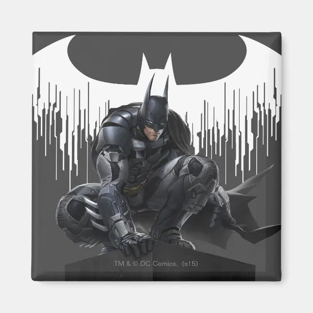 Batman Perched on a Pillar Magnet | Zazzle