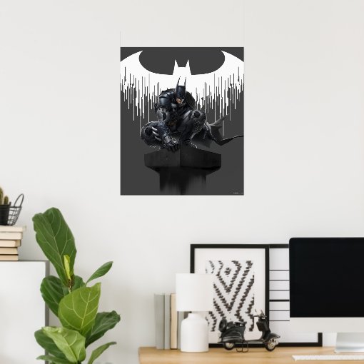 Batman Perched on a Pillar Poster | Zazzle