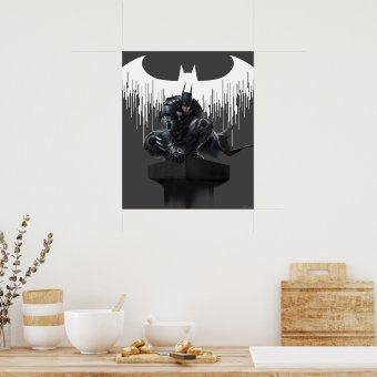 Batman Perched on a Pillar Poster | Zazzle