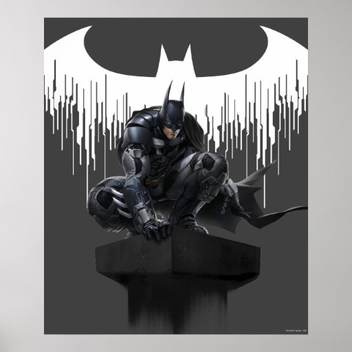 Batman Perched on a Pillar Poster | Zazzle