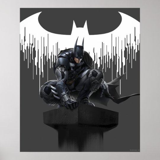 Batman Perched on a Pillar Poster | Zazzle.com