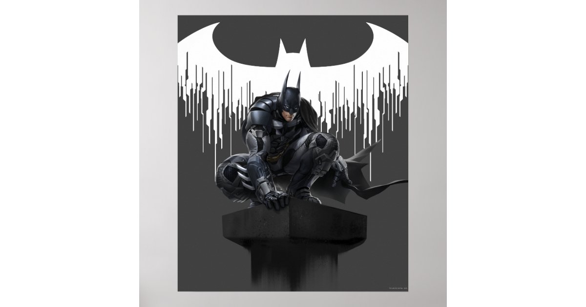 Batman Perched on a Pillar Poster | Zazzle