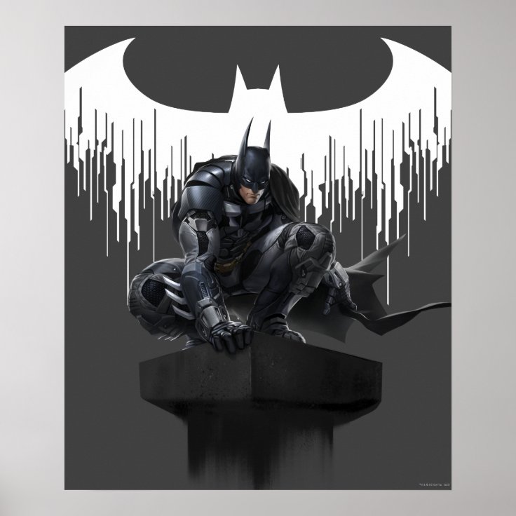 Batman Perched on a Pillar Poster | Zazzle