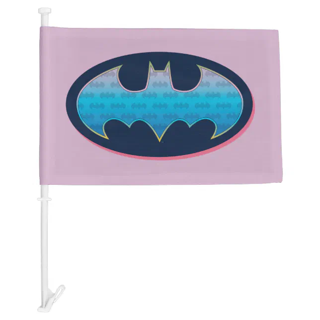 Batman | Pink & Blue Symbol Car Flag | Zazzle