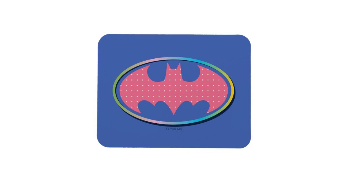 Batman | Pink Polka Dot Logo Magnet | Zazzle