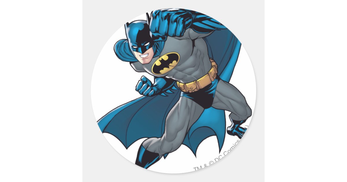 Batman Punch Classic Round Sticker | Zazzle