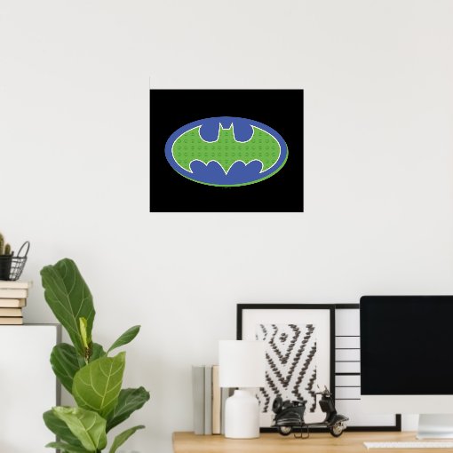 Batman | Purple & Green Symbol Poster | Zazzle