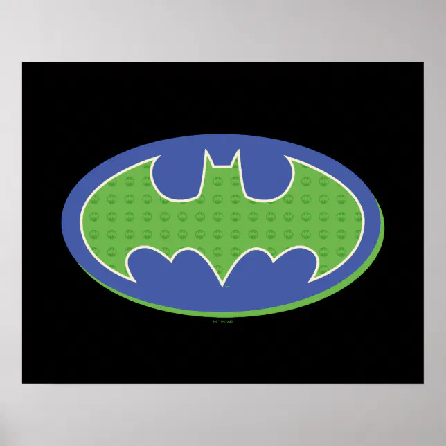 Batman | Purple & Green Symbol Poster | Zazzle