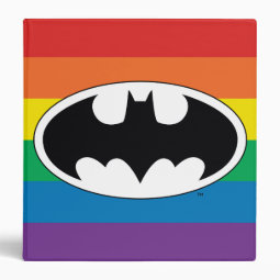 Batman Rainbow Logo 3 Ring Binder | Zazzle