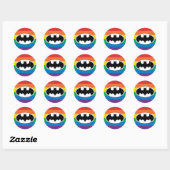 Batman Rainbow Logo Classic Round Sticker | Zazzle